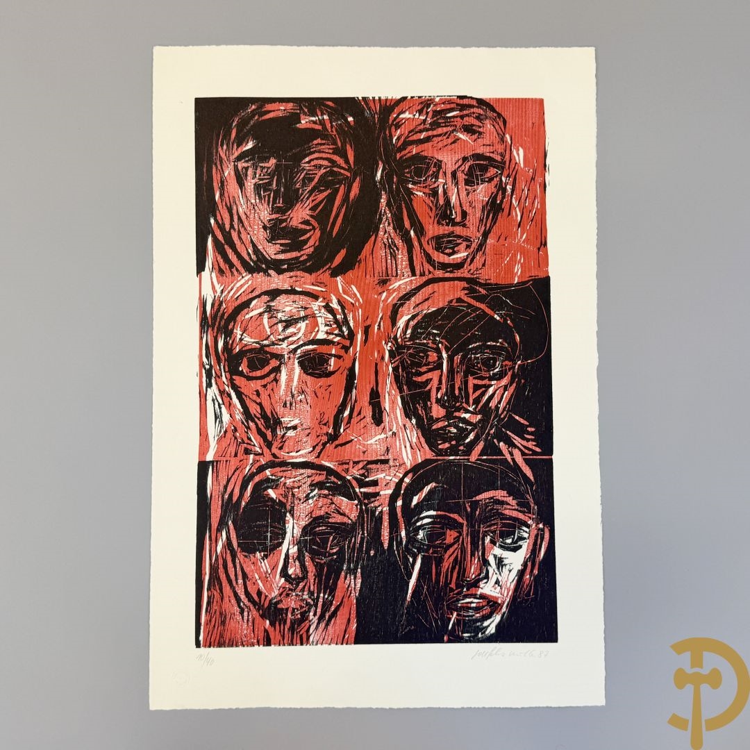 Josef Felix Müller | Untitled, - faces (1987) | MutualArt