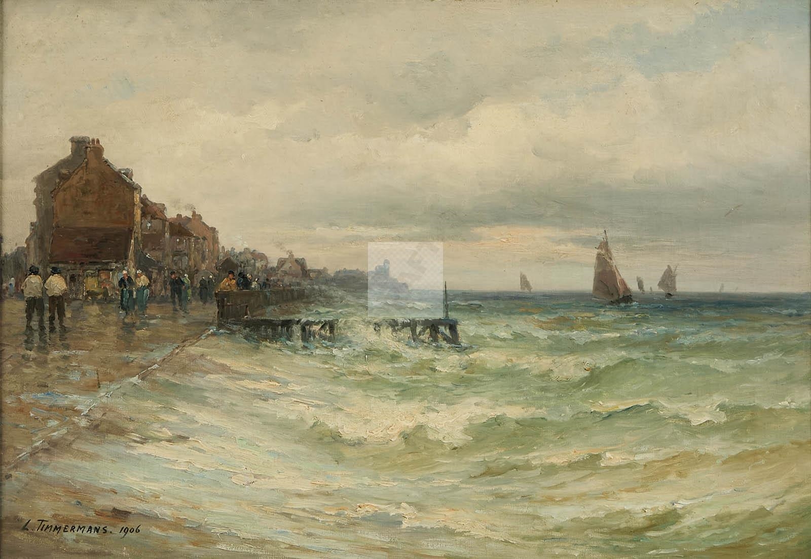 Louis Etienne Timmermans | La digue (1906) | MutualArt