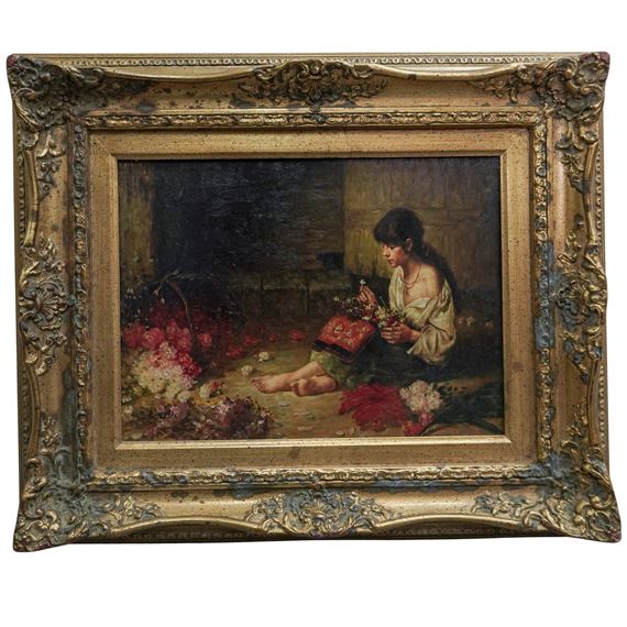 Louis Betts | Girl With Flowers (20) | MutualArt