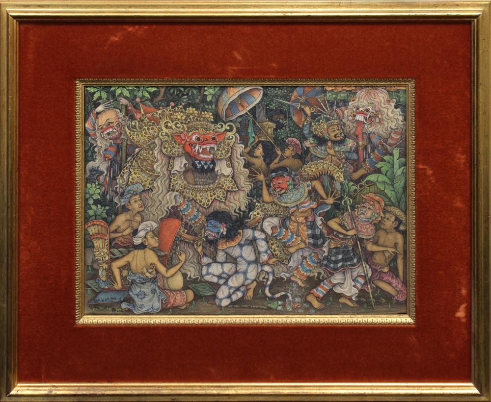 Wayan Warsa | Masked dancers and figures with the Balinese god Batara ...