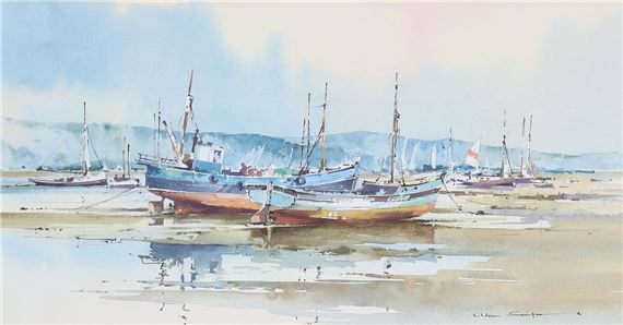 Alan Simpson | Low Tide, Keyhaven | MutualArt