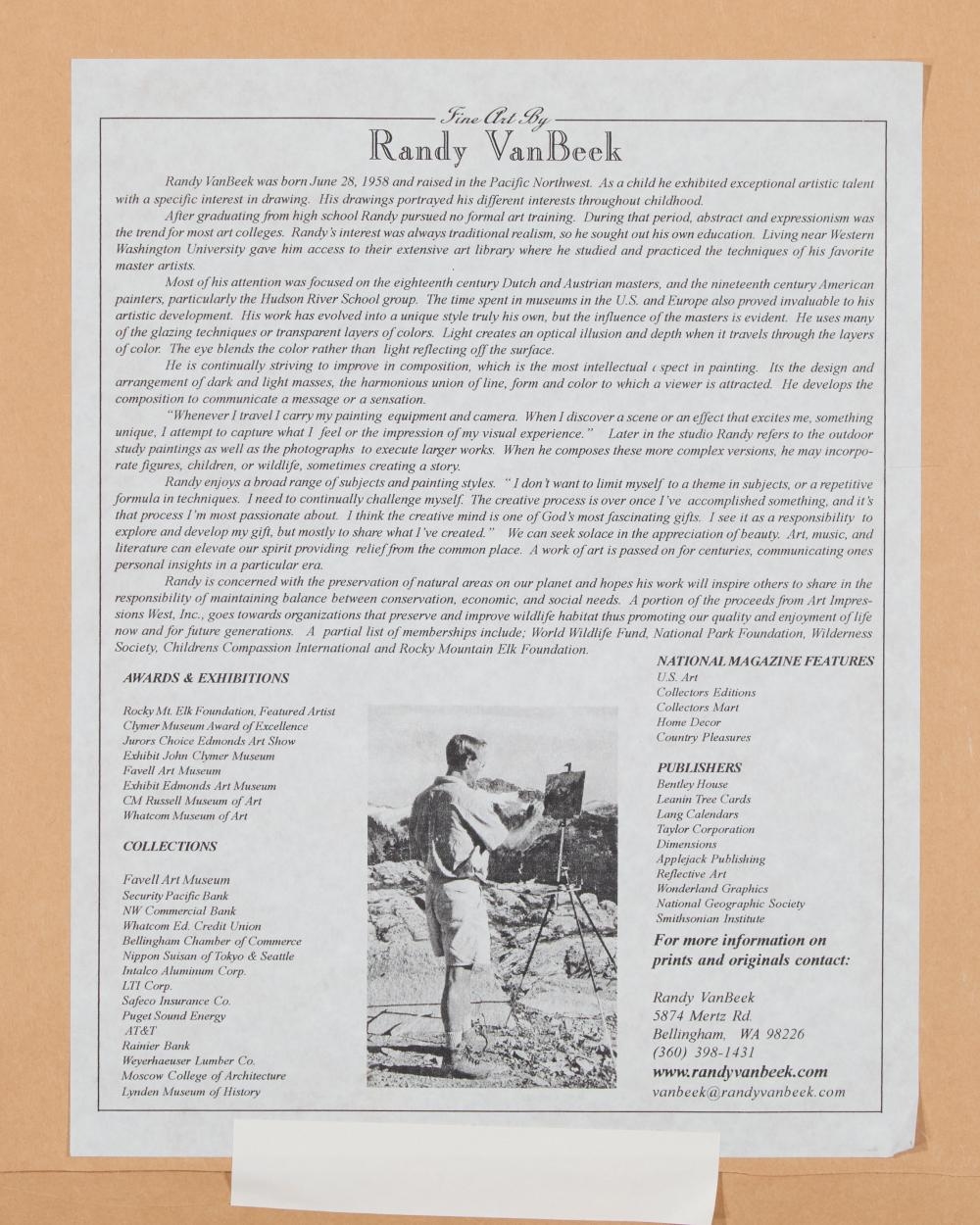 Randy Van Beek | Blackfoot Lake Camp | MutualArt