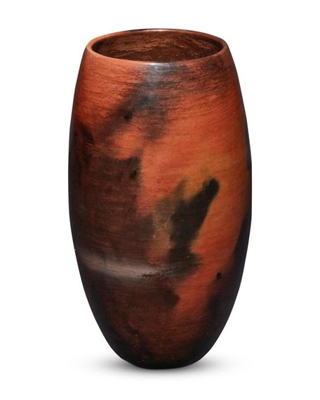 Susie Crank | A tall redware pottery vase (1998) | MutualArt