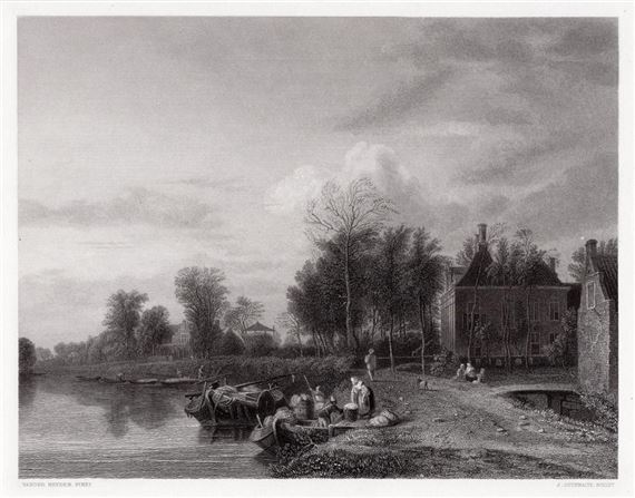 Jan van der Heyden | The River Bank (1857) | MutualArt
