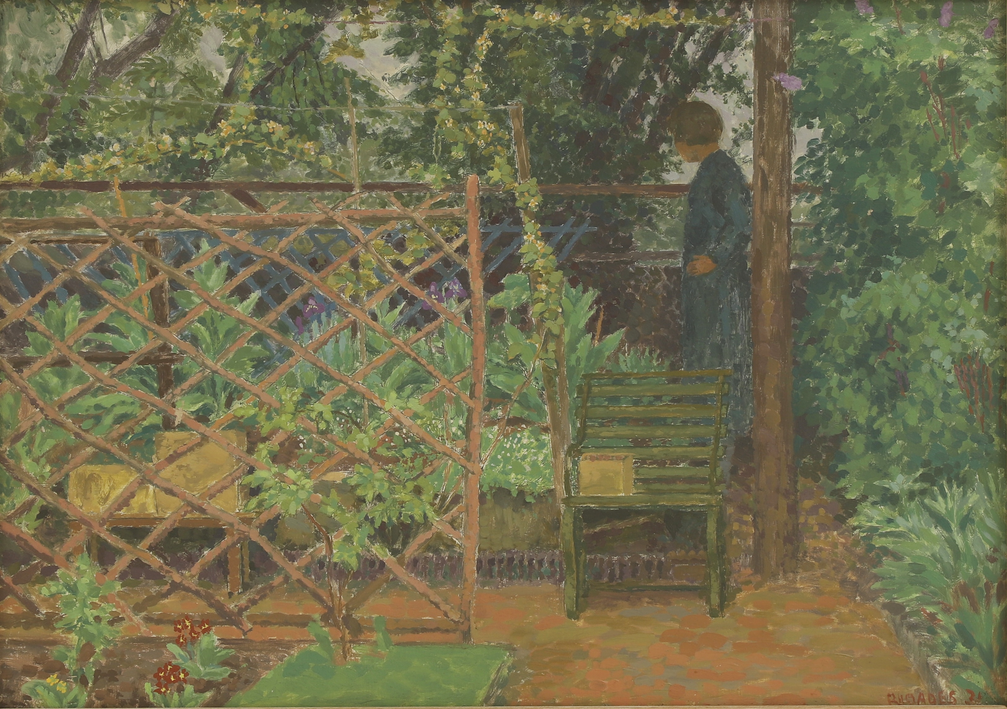 Geoffrey Hamilton‏ Rhoades | In a London Garden (1931) | MutualArt