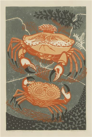 Edward Bawden | Aesop's Fables: An Old Crab and a Young (1956) | MutualArt
