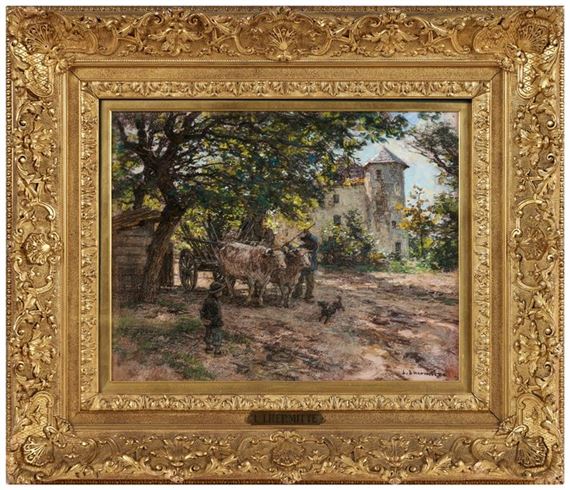 Léon-Augustin L'Hermitte | Driving oxen at Chaussin, near Vichy (1897 ...