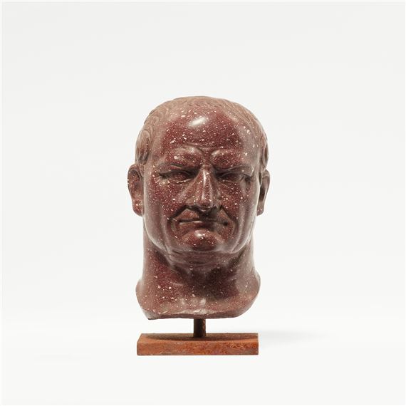 Roman School, 19th Century | A red porphyry bust of Emperor Vespasian ...