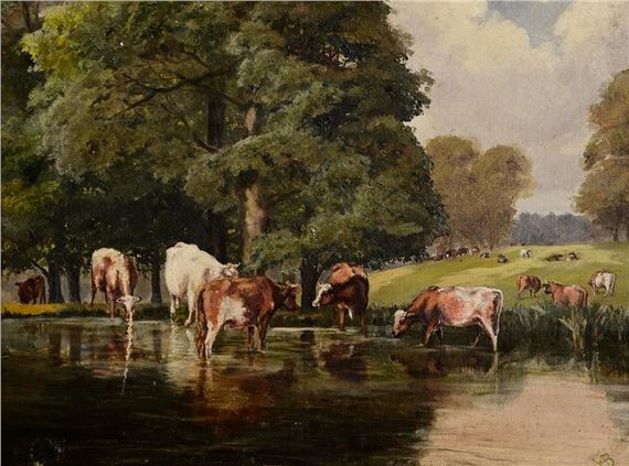 Mildred Anne Butler | Cattle by the Stream | MutualArt