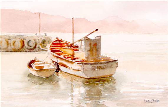 Peter Mills | DOCKED BOAT | MutualArt