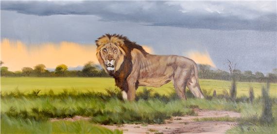 Gerhard Smit | LION IN THE FELD | MutualArt
