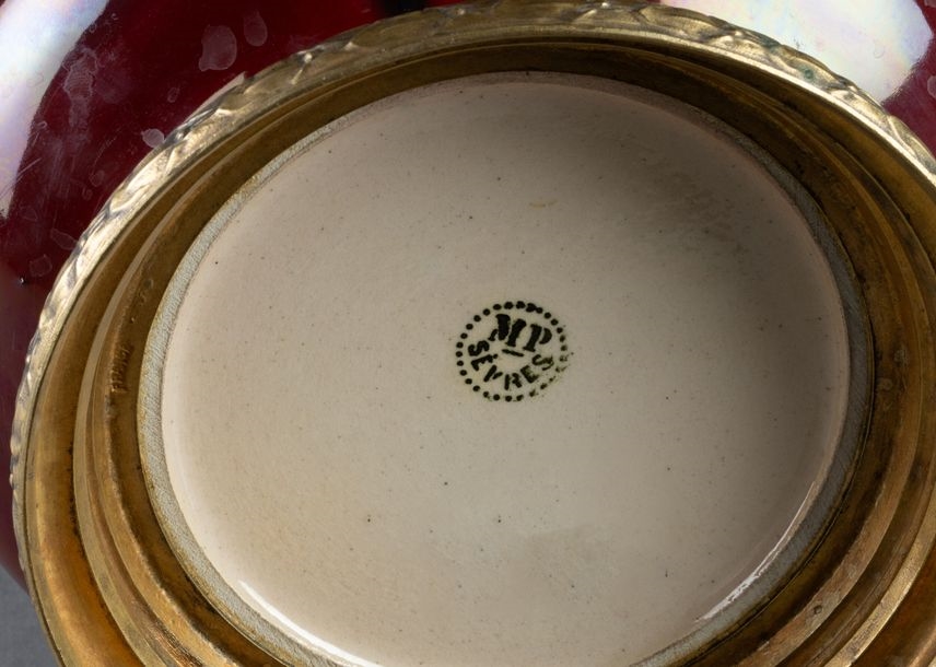 Paul Milet | Ceramic vase with ovoid body and long conical tubular neck ...