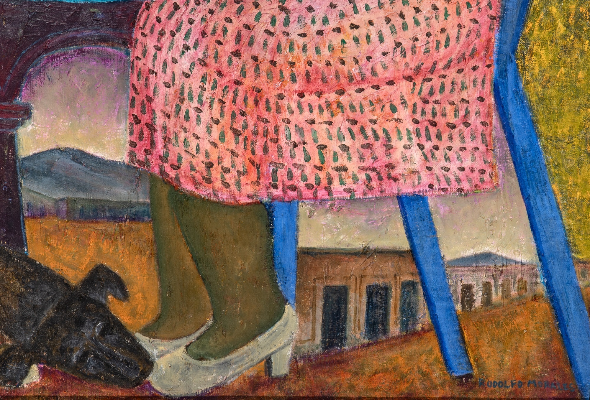 Rodolfo Morales | Untitled (Two Figures at a Table | MutualArt