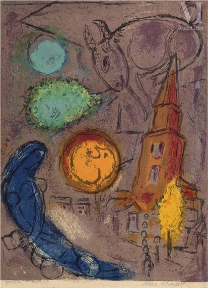 Marc Chagall | Saint-Germain des Prés (1954) | MutualArt