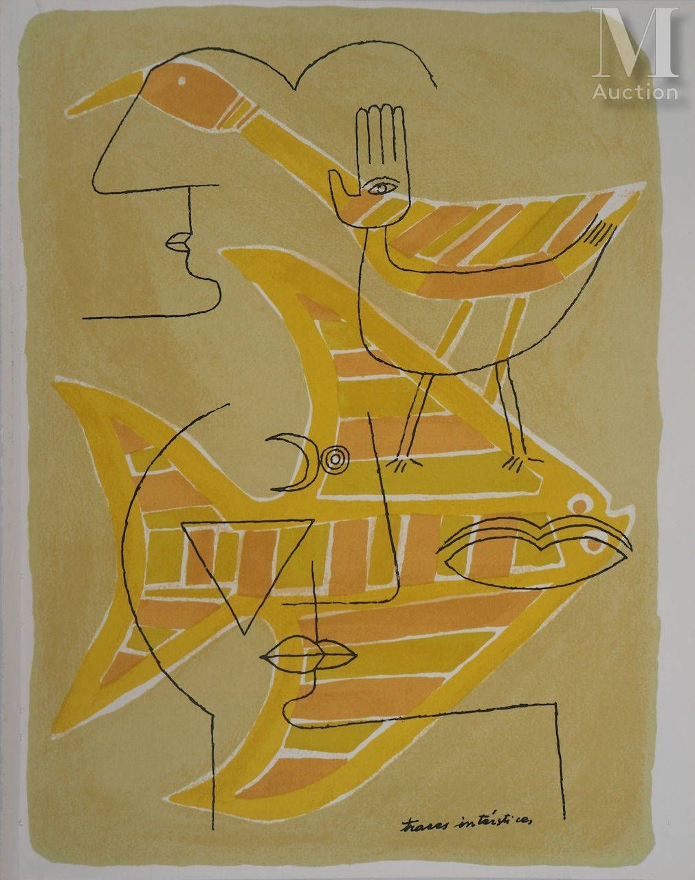 Victor Brauner | Surrealist portrait (Traces interstices), (1963 ...
