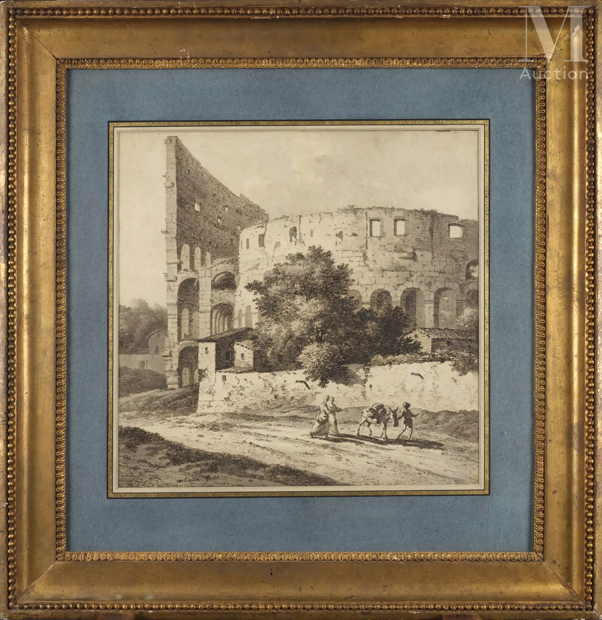 Jean-Antoine Constantin | Vue animée du colisée à Rome (1756 - 1844 ...