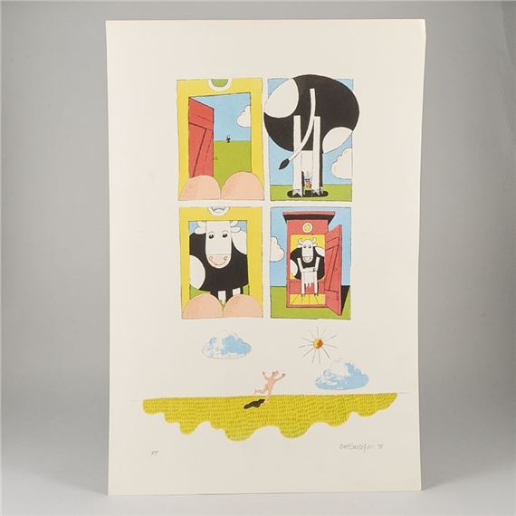 Owe Gustafsson | färgserigrafi Owe Gustafson (1975) | MutualArt