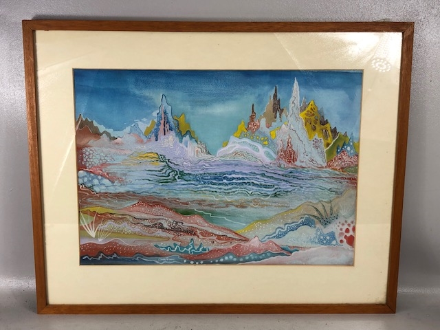 Colin Dawes | Futuristic multi coloured landscape painting | MutualArt