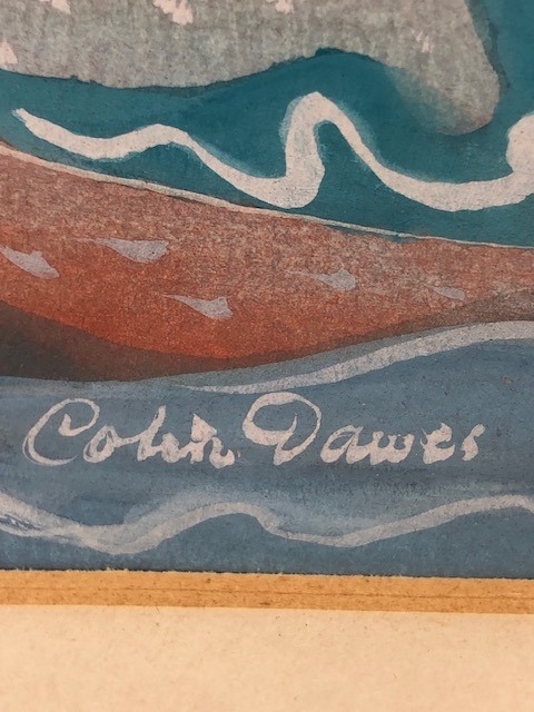 Colin Dawes | Futuristic multi coloured landscape painting | MutualArt