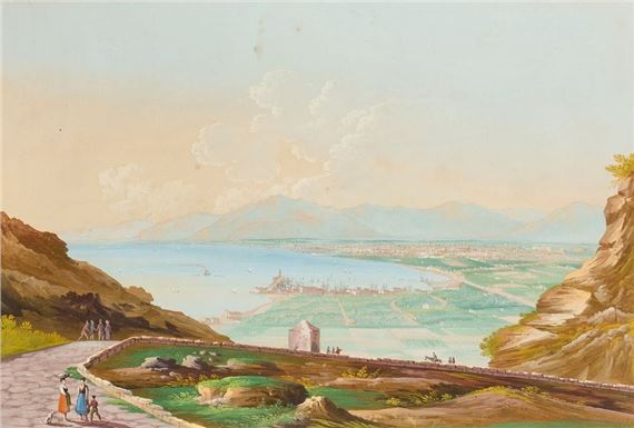 Italian School, 19th Century | View of Palermo and Messina (19th ...