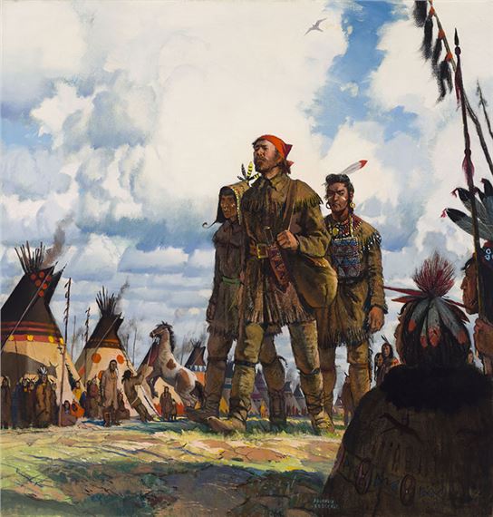 Franklin Arbuckle | Anthony Henday Enters the Blackfoot Camp, 1754 ...