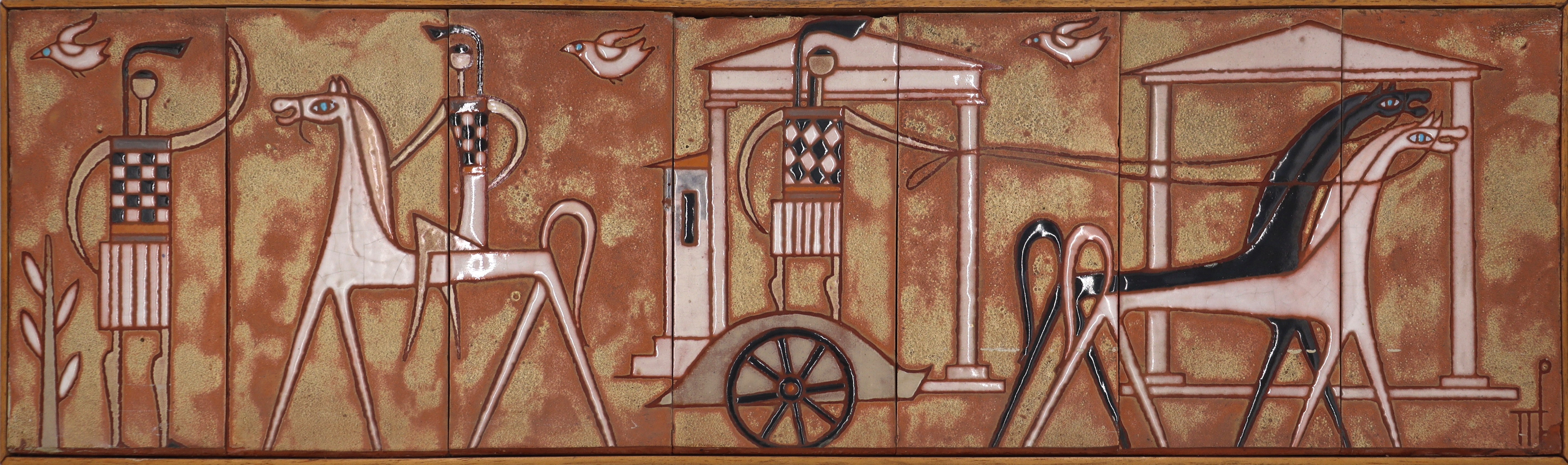 Panos Valsamakis | Ancient Greek theme, ceramic panel | MutualArt