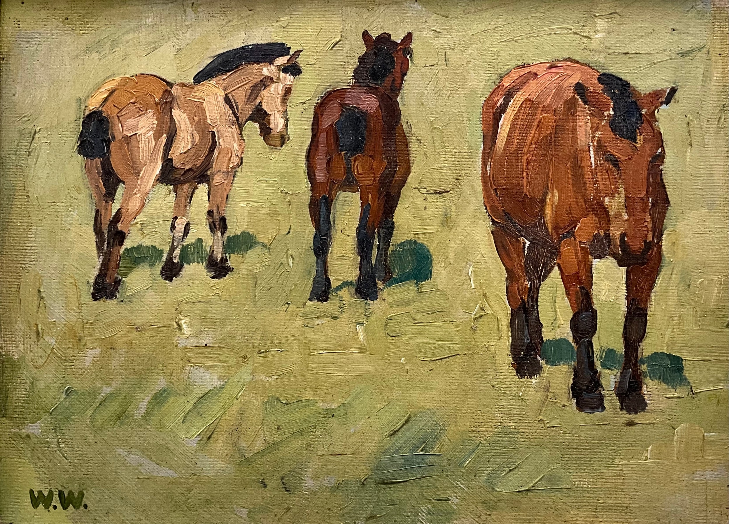 Winifred Wilson | A Group of Three Horses | MutualArt