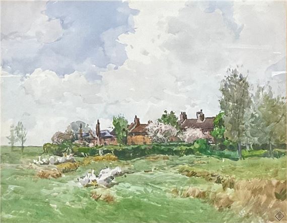 William Tatton Winter | A Farmyard in Spring | MutualArt