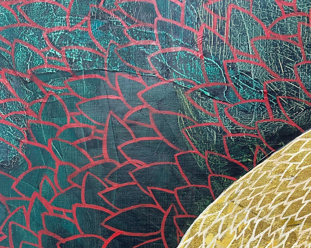 Gerald G. Boyce | Abstract Oil and Gold Leaf Painting of a Bird | MutualArt