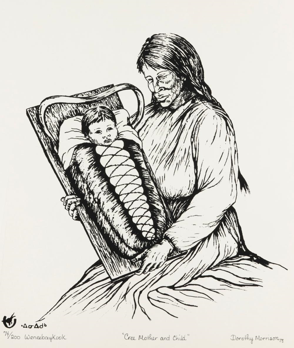 Dorothy Morrison | Cree Mother and Child (1978) | MutualArt