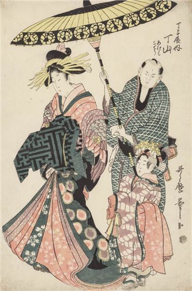 Kitagawa Utamaro II | Chojiya uchi chozan [The courtesan chozan of the ...
