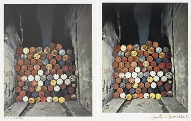 Christo | Wall of Oil Barrels: The Iron Curtain, Rue Visconti, Paris ...