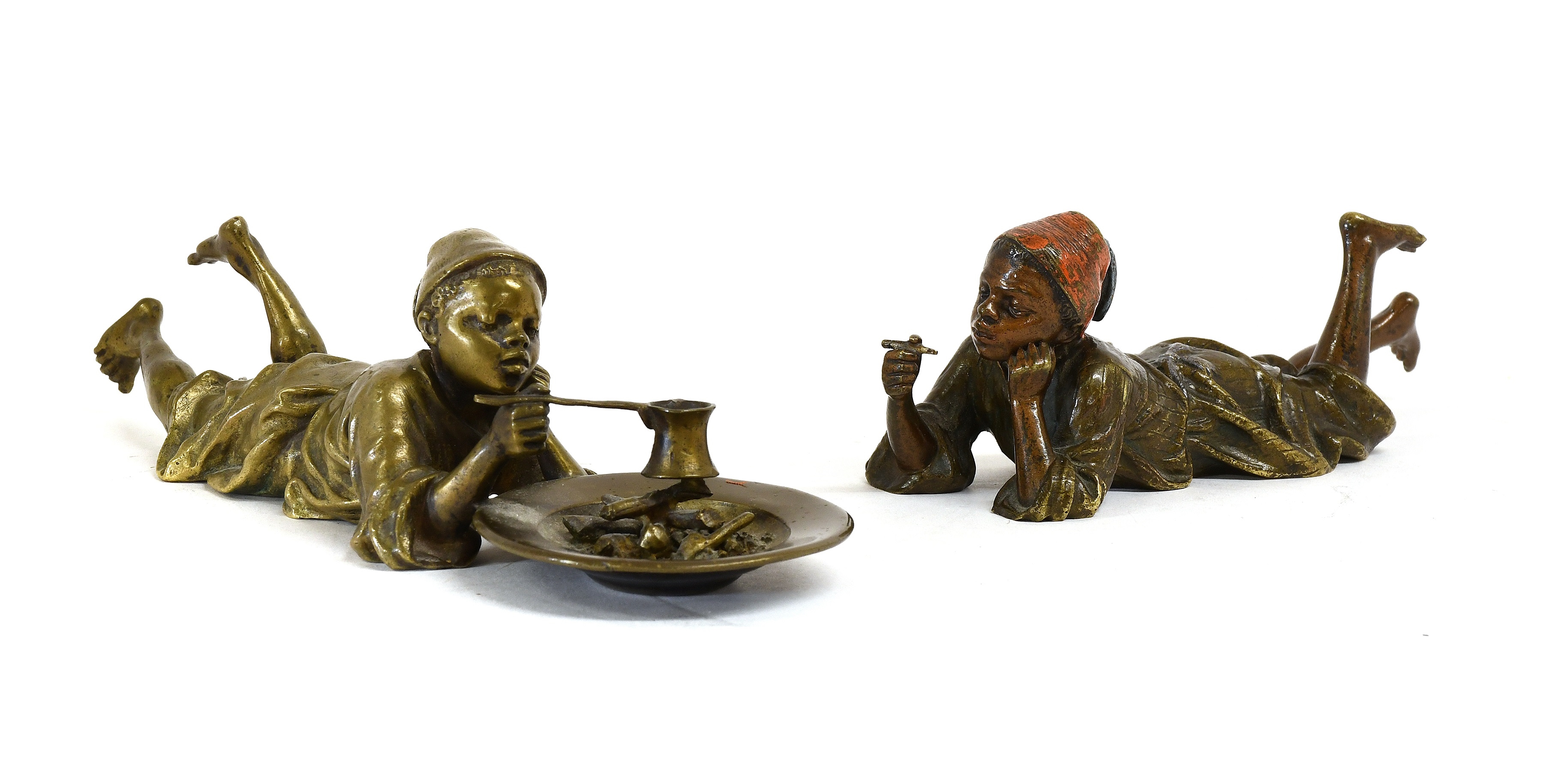 Franz Xaver Bergmann | A Bergmann Cold-Painted Bronze Figure of an Arab ...