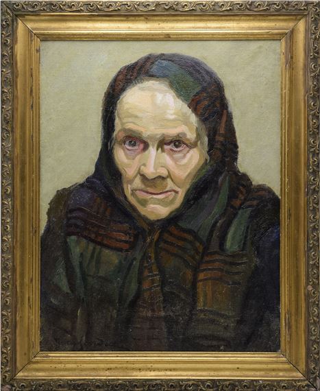 Józef Sendecki | Portret staruszki | MutualArt