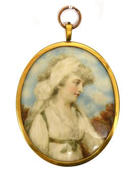 Richard Cosway | Miniature Half-Length Portrait of Mrs Butler, née ...