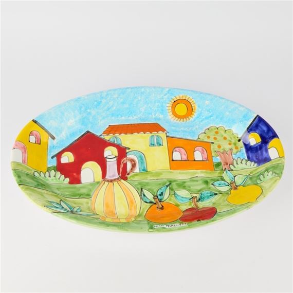 Nino Parrucca | A Large Italian Oval Plate | MutualArt