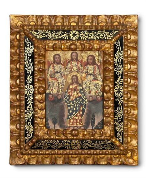 Cuzco School, 17th Century | The Coronation of the Virgin and the Holy ...
