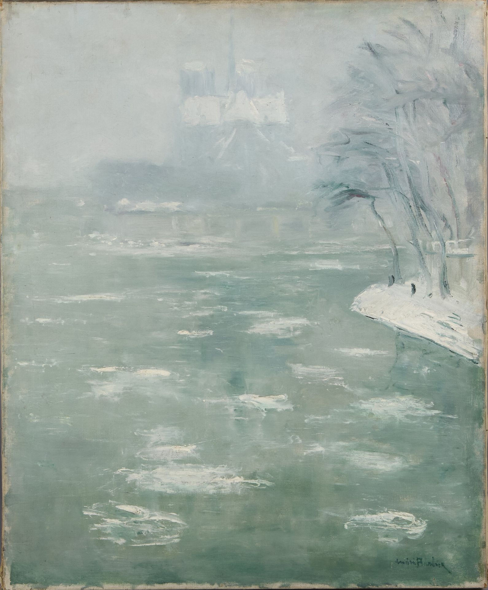 Andre Barbier | Notre-Dame de Paris under the snow | MutualArt