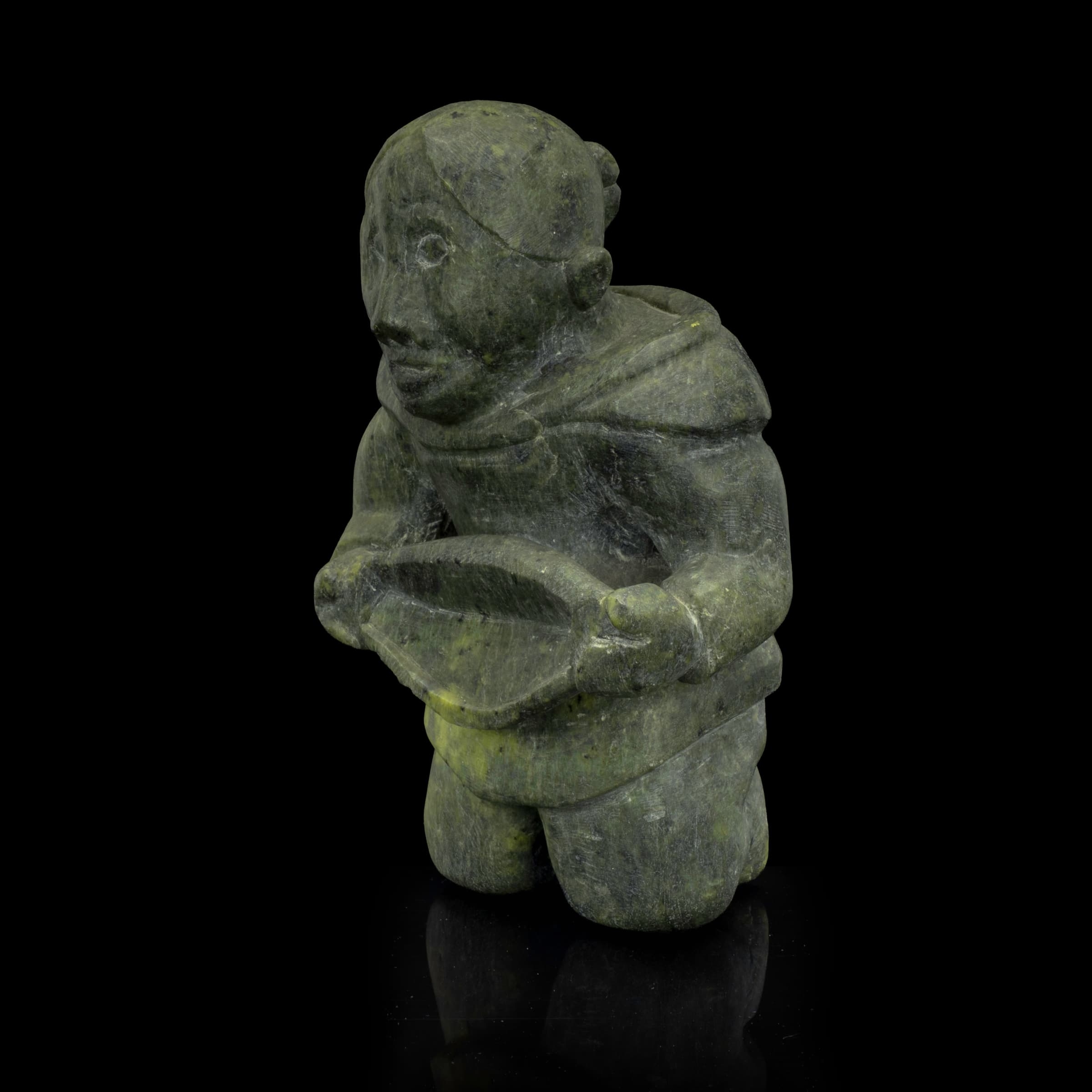 Kiakshuk | Kneeling Woman with Quilliq (Kudlik (1960 - 1963) | MutualArt