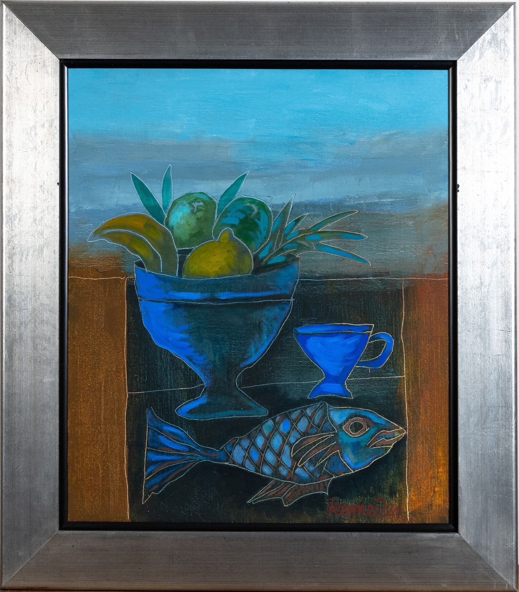 Jan Vermeiren | STILL LIFE WITH FISH, FRUIT AND CUP | MutualArt