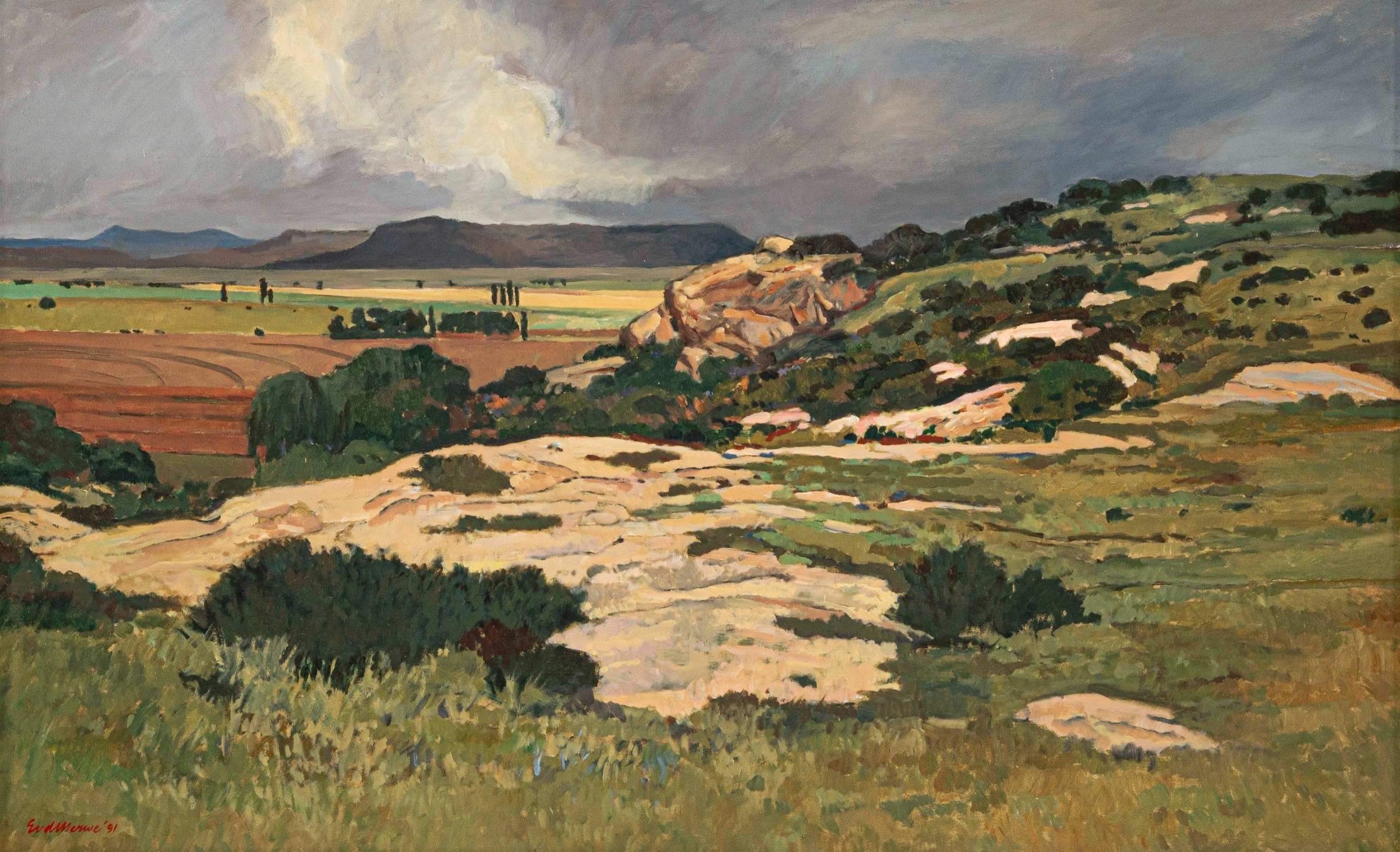 Eben Merwe | RAINY DAY NEAR FICKSBURG (1991) | MutualArt