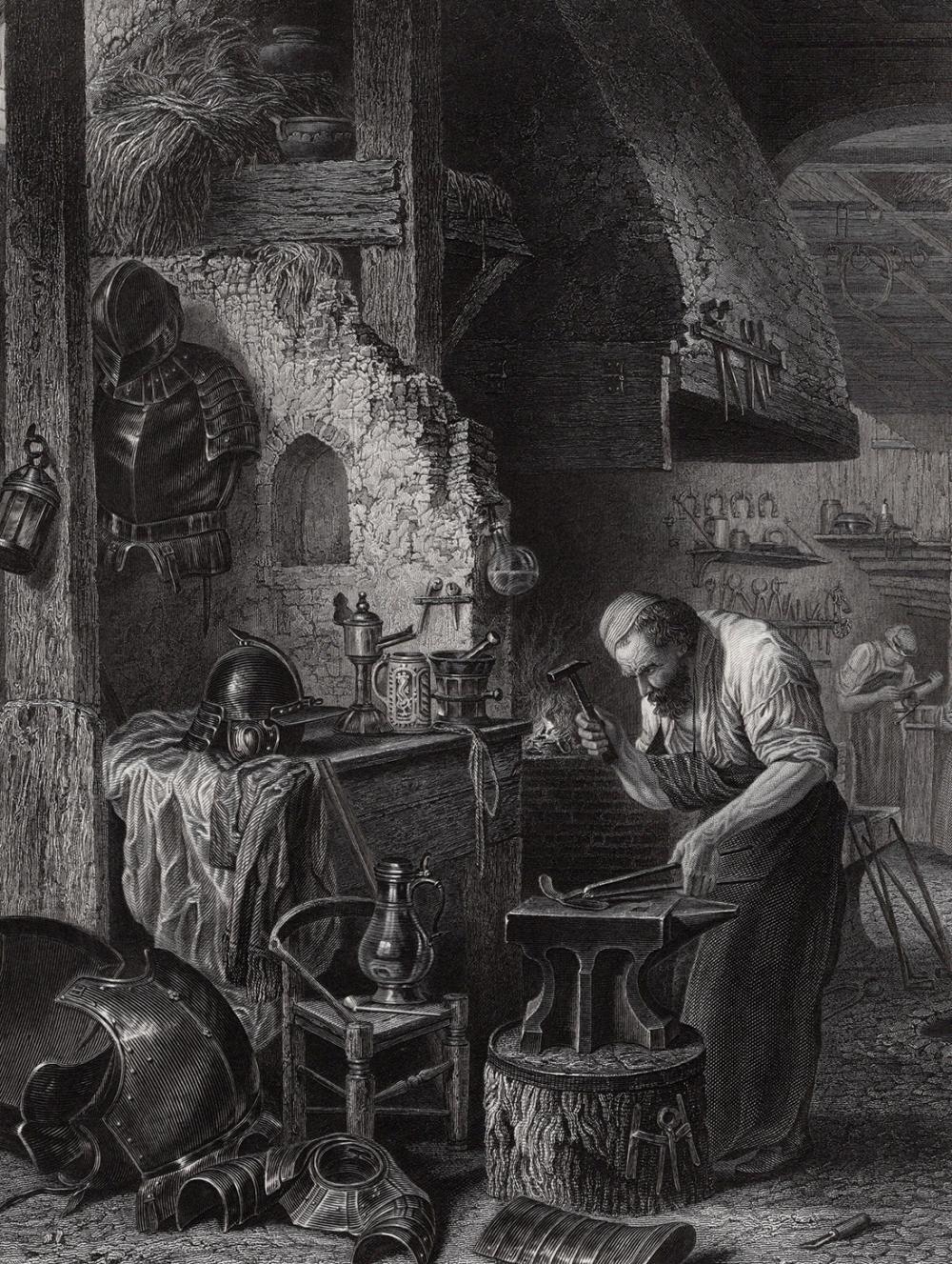 Hendrik Leys | The Village Armourer (1861) | MutualArt