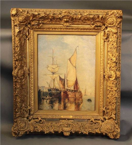 P. J. Clays | Ships rafting along the Scheldt (19th Century) | MutualArt