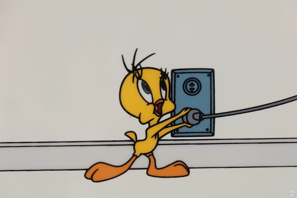 Marcia Fertig | Sylvester Unplugged sericel, Tom and Jerry downhill ...