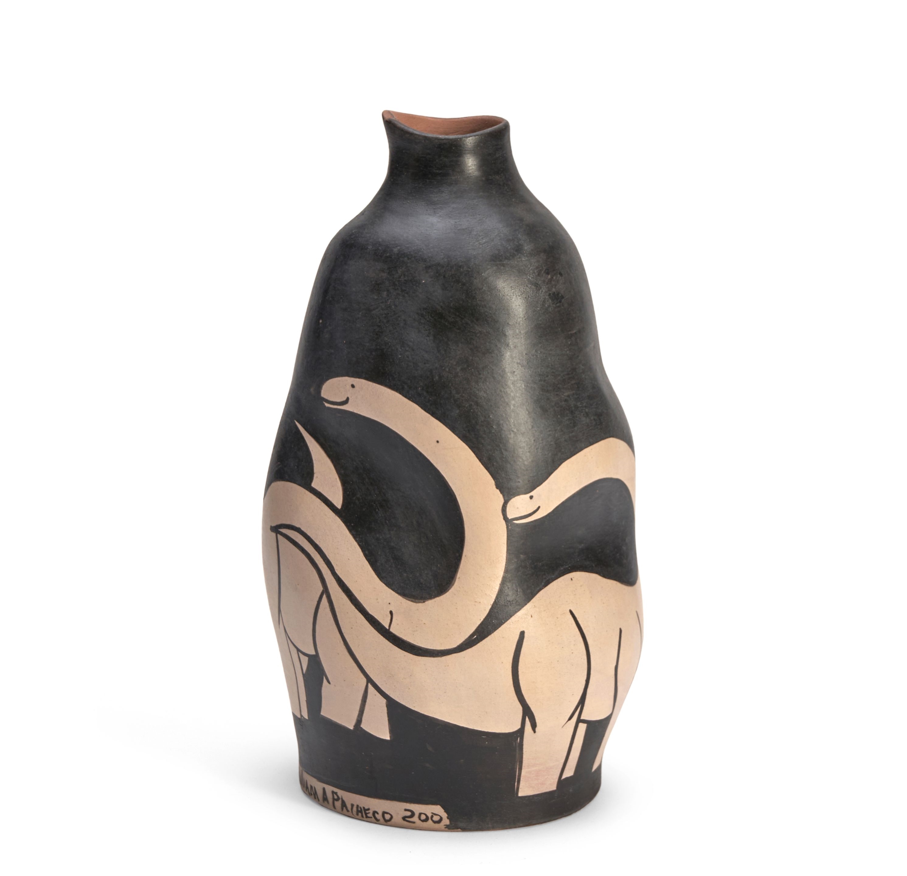 William Pacheco | A William Pacheco dinosaur-motif pottery vase | MutualArt