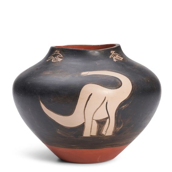 William Pacheco | A William Pacheco dinosaur-motif pottery jar (1997 ...