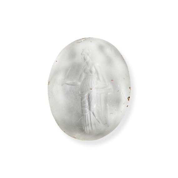 Greek School | A Greek rock crystal intaglio of a woman (2nd Century ...
