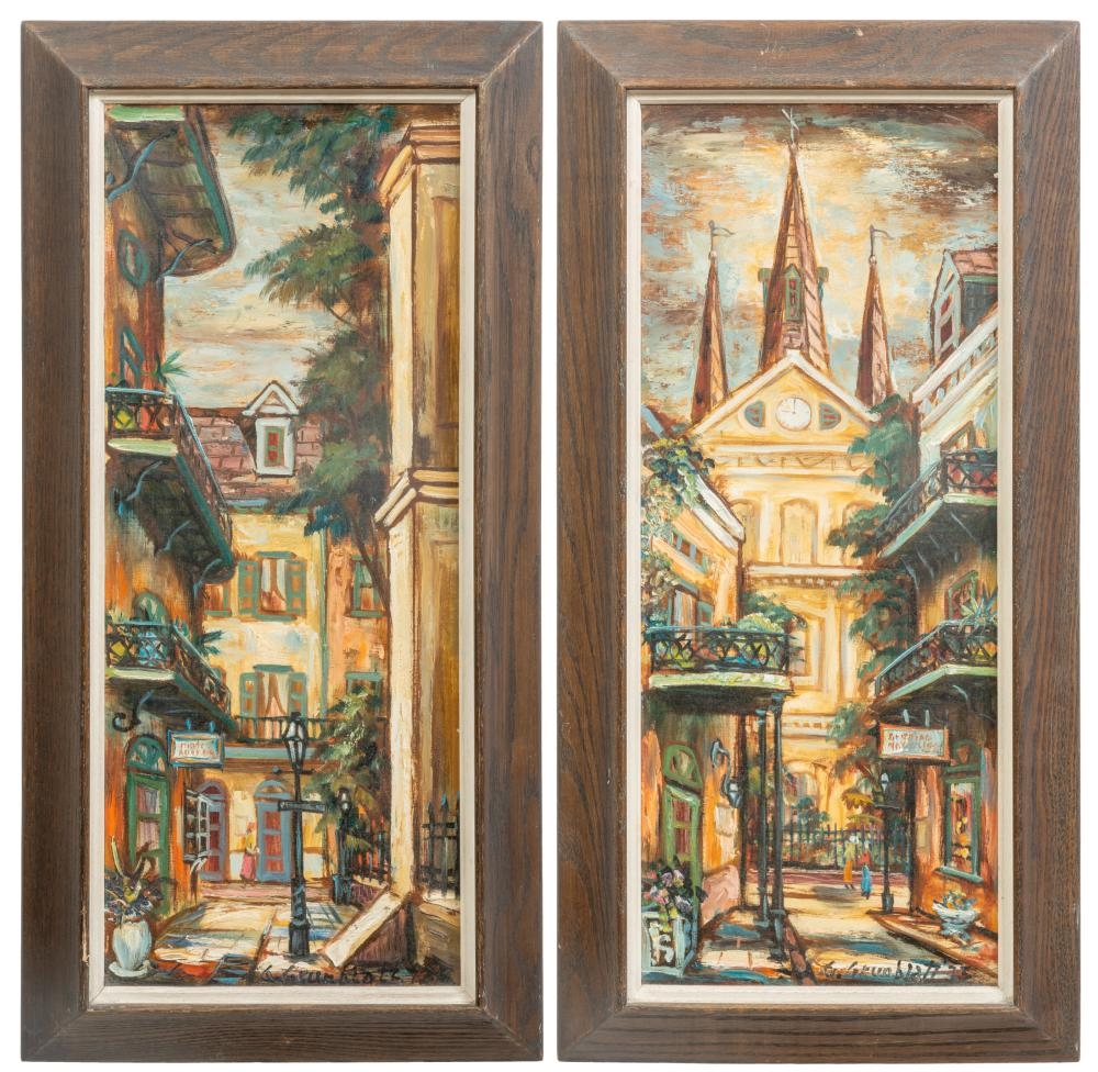 George Grunblatt | Pair of Pirates Alley French Quarter Scenes (1973 ...