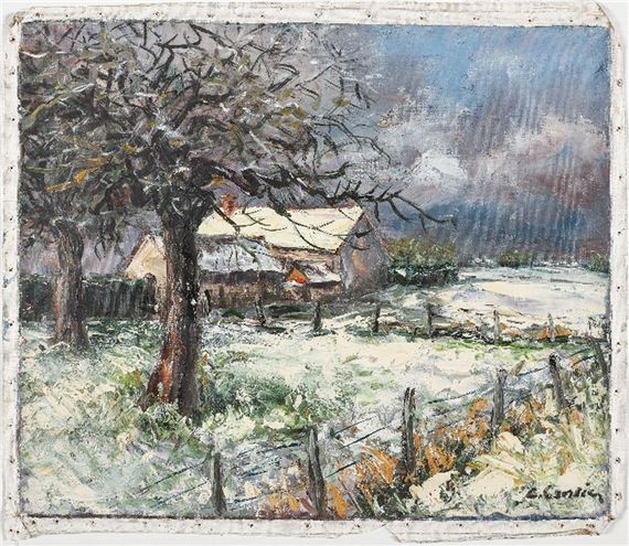 Constant Censier | Snow and apple tree at Balène | MutualArt