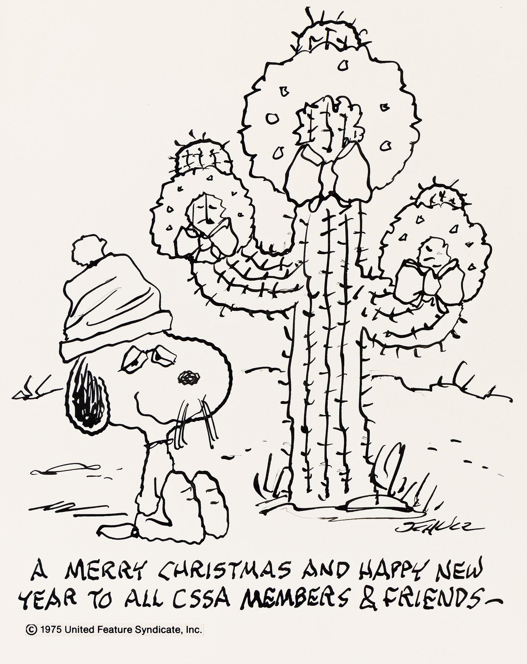 Schulz Charles | Peanuts, Snoopy's brother Spike Christmas Cactus ...